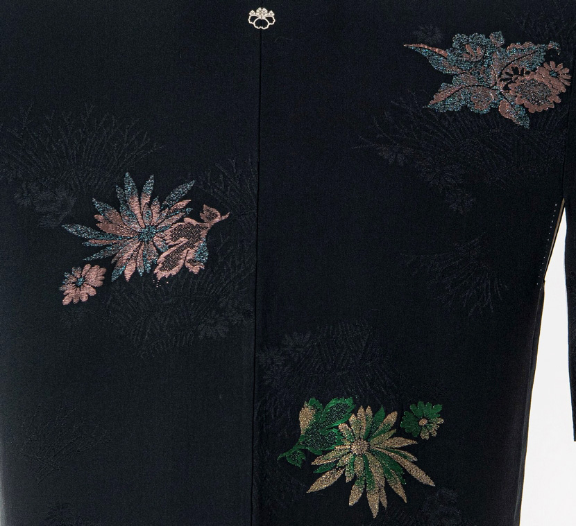 Haori Kimono appartenente al primo 900 con pregiato motivo di orchidee ...